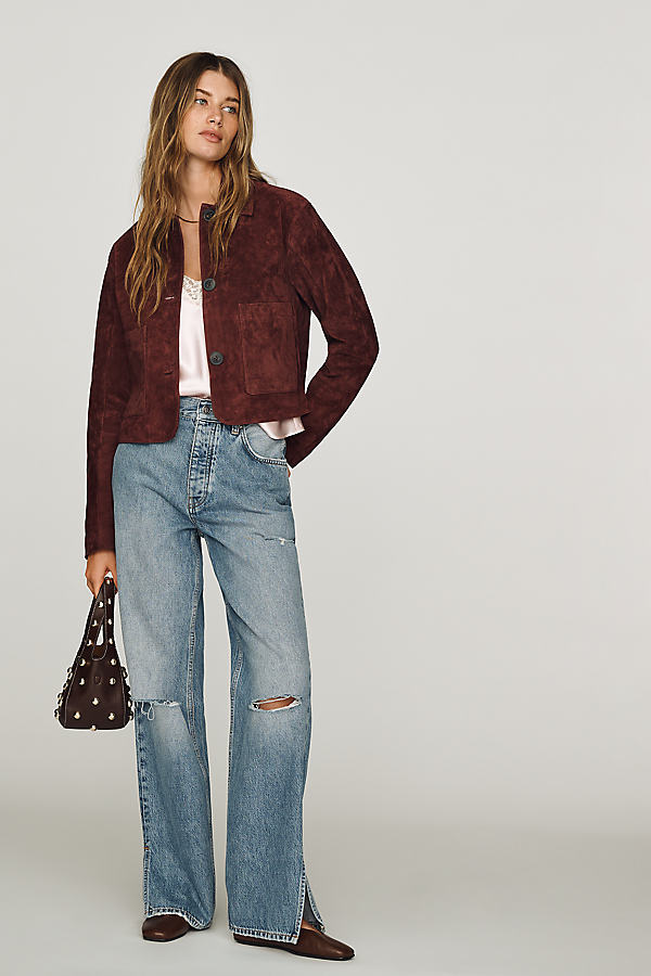 BLANKNYC BLANKNYC Cropped Suede Jacket